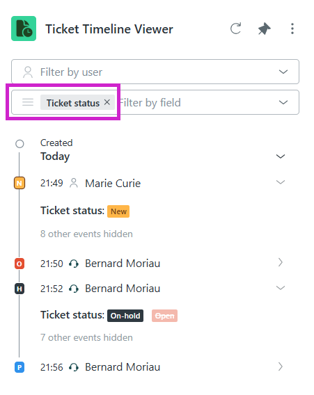 What can i get out of the Ticket Timeline Viewer? – Tripelhop Help Center